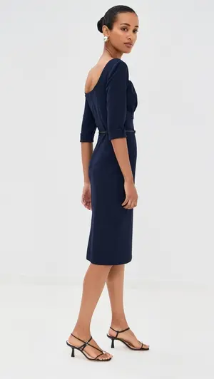 Black Halo 3/4 Sleeve Jackie O Dress - Eclipse