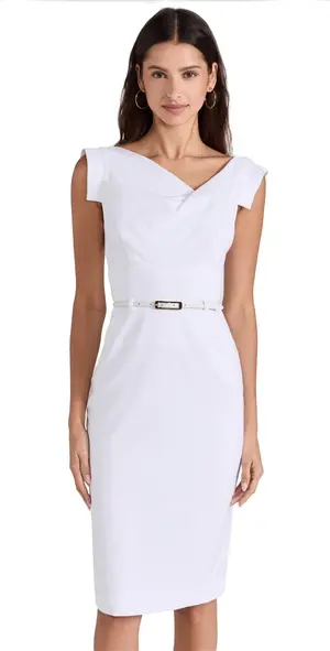 Black Halo Jackie O Belted Dress