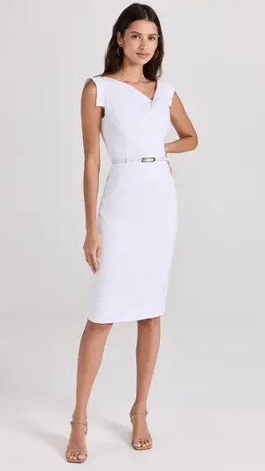 Black Halo Jackie O Belted Dress