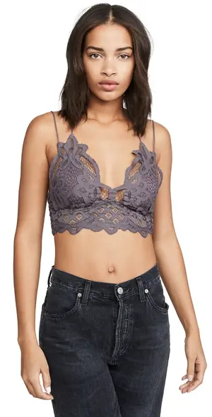 Free People Adella Bralette - Charcoal