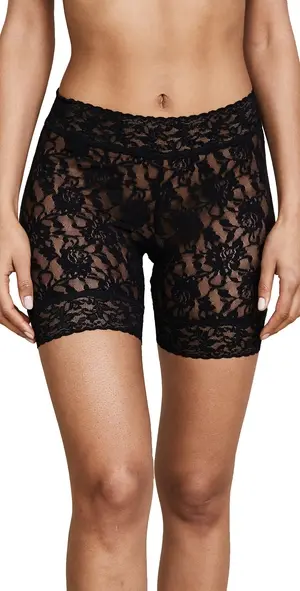 Hanky Panky Lace Bike Shorts - Black