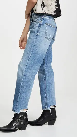 R13 Boyfriend Jeans - Bain With Rips