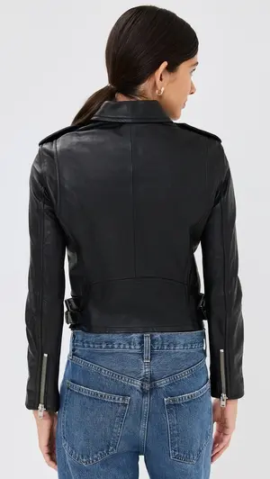IRO PARIS Ashville Leather Biker Jacket - Black