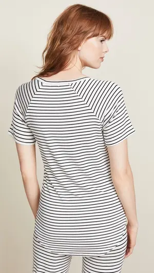 PJ Salvage V-neck Striped T-shirt