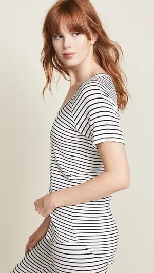 PJ Salvage V-neck Striped T-shirt