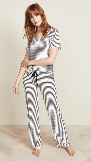 PJ Salvage V-neck Striped T-shirt