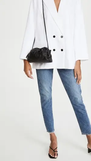 MANSUR GAVRIEL Mini Cloud Clutch - Black/flamma