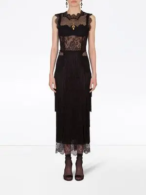 Dolce & Gabbana Fringe-detail Lace Dress