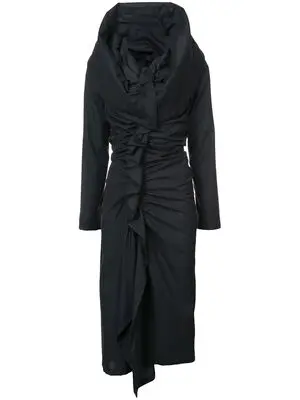 Yohji Yamamoto Gathered Midi Dress