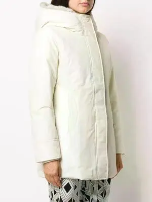Woolrich Zip-up Hooded Coat - Neutrals