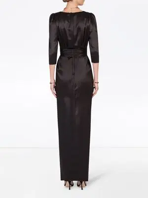 Dolce & Gabbana V-neck Silk Evening Gown