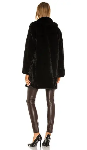 LAMARQUE Linnea Faux Fur Coat - Black