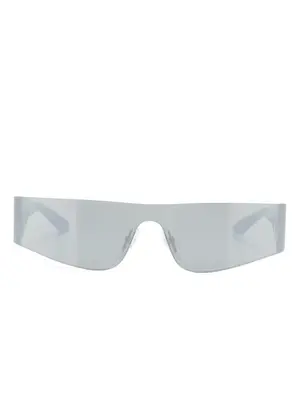 Balenciaga Logo-print Sunglasses - Silver
