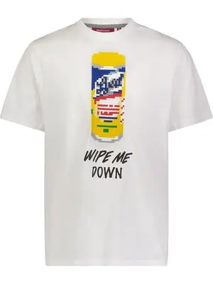 MOSTLY HEARD RARELY SEEN Wipes Cotton T-shirt - White