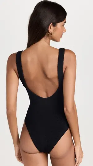 Hunza G Domino One-piece Swimsuit - Black