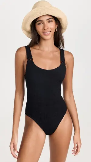 Hunza G Domino One-piece Swimsuit - Black