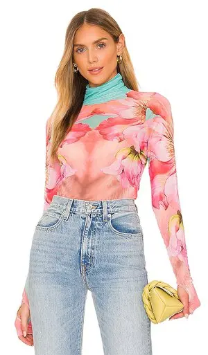 AFRM Zadie Top - Coral Daffodil