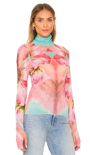 AFRM Zadie Top - Coral Daffodil