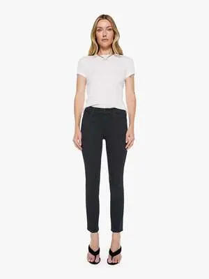 MOTHER The Mid Rise Dazzler Ankle Jeans - Black