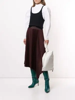 Tibi Sleeveless Wool Scoop Neck Sweater - Blue