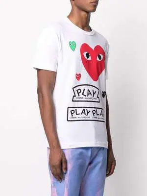 Play Comme Des Garcon Multi Logo T-shirt