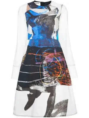 Marni Abstract Print Skater Dress