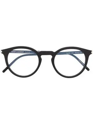 Saint Laurent Sl347 Round Frame Glasses - Black