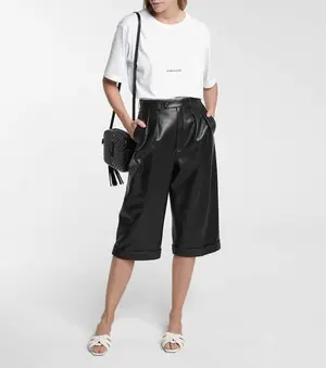 Saint Laurent Tribute Leather Sandals - White