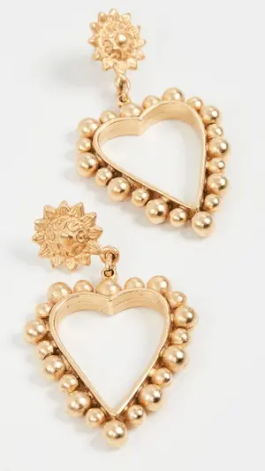 Brinker & Eliza Heart Drop Earrings