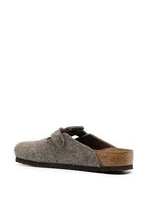 BIRKENSTOCK Boston Round-toe Slippers - Brown