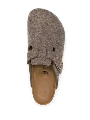 BIRKENSTOCK Boston Round-toe Slippers - Brown