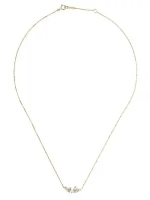 Mizuki 14kt Yellow Diamond Cluster Necklace - Gold