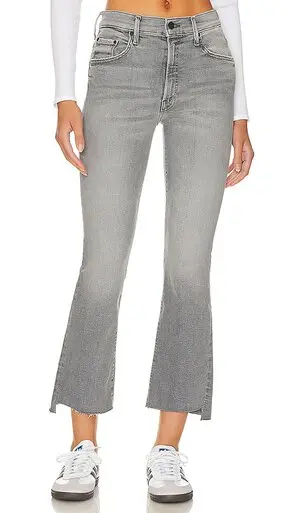 MOTHER The Insider Crop Step Fray Jeans Barely There