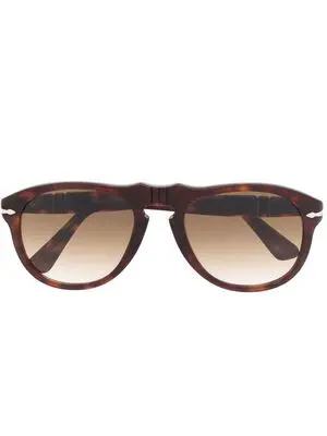 Persol Tortoiseshell Round Frame Sunglasses - Brown