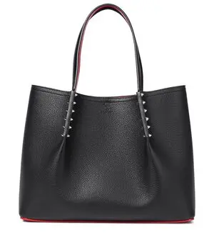 CHRISTIAN LOUBOUTIN Cabarock Small Leather Tote - Black
