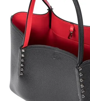 CHRISTIAN LOUBOUTIN Cabarock Small Leather Tote - Black