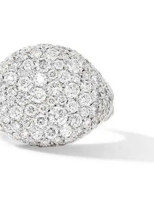 David Yurman 18kt White Gold Diamond Ring - Silver