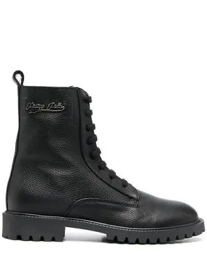 Philipp Plein Leather Lace-up Boots
