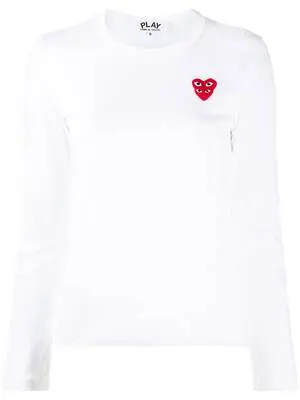 Play Comme Des Garcon Embroidered Logo Longsleeved Top