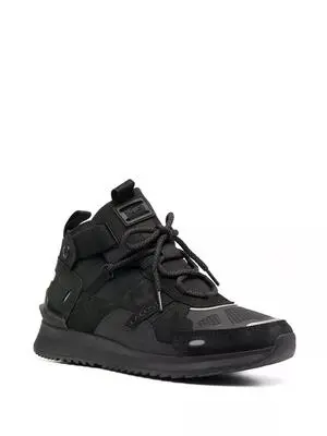 Lacoste Multi-panel Mid-top Sneakers - Black