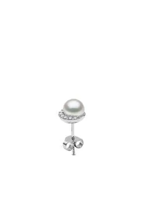 Yoko London 18kt White Gold Pearl And Diamond Stud Earrings