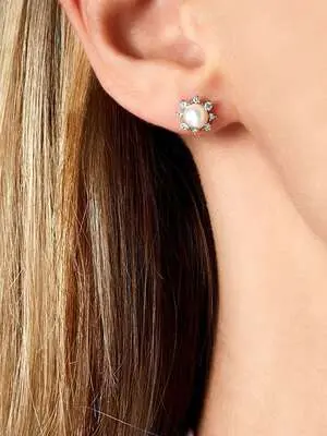 Yoko London 18kt Yellow Diamond And Pearl Earrings