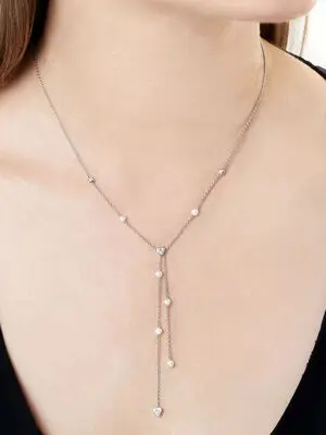 Yoko London 18kt White Gold Diamond And Pearl Necklace