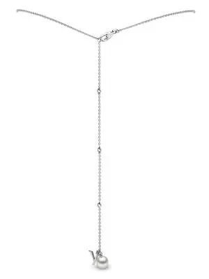 Yoko London 18kt White Gold Diamond And Pearl Necklace