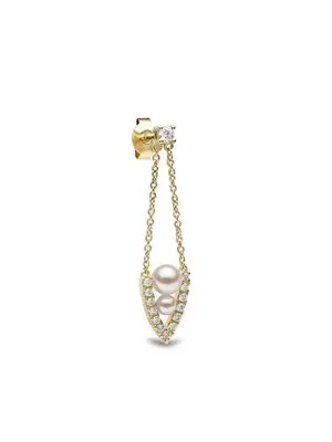 Yoko London 18kt Yellow Diamond And Pearl Drop Earrings