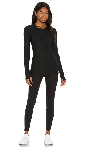 Beyond Yoga Classic Crew Pullover - Darkest Night