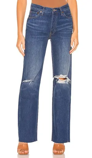 RE/DONE RE/DONE 90s High Rise Loose Jeans Destroyed Broken Blue