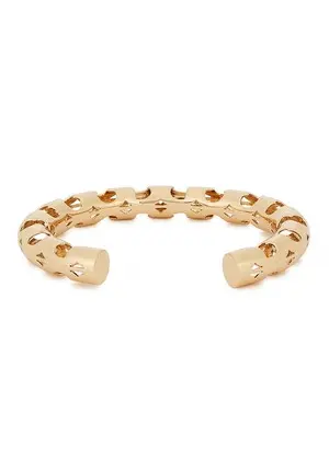 Tory Burch Serif-t Fretwork Cuff Bracelet