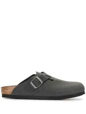 BIRKENSTOCK Boston Buckled Mules Black
