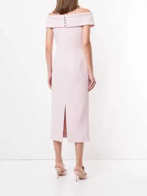 Rebecca Vallance Off-shoulder Fitted Dress - Pink